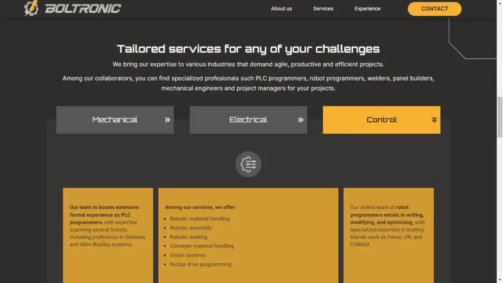 Boltronic | Creación One-Page